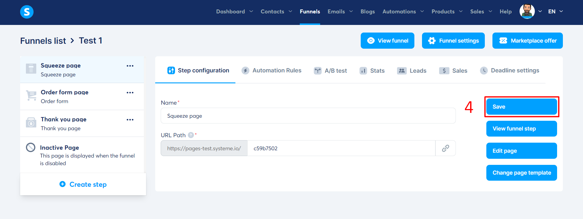 How to change the URL path of a page - Help pages