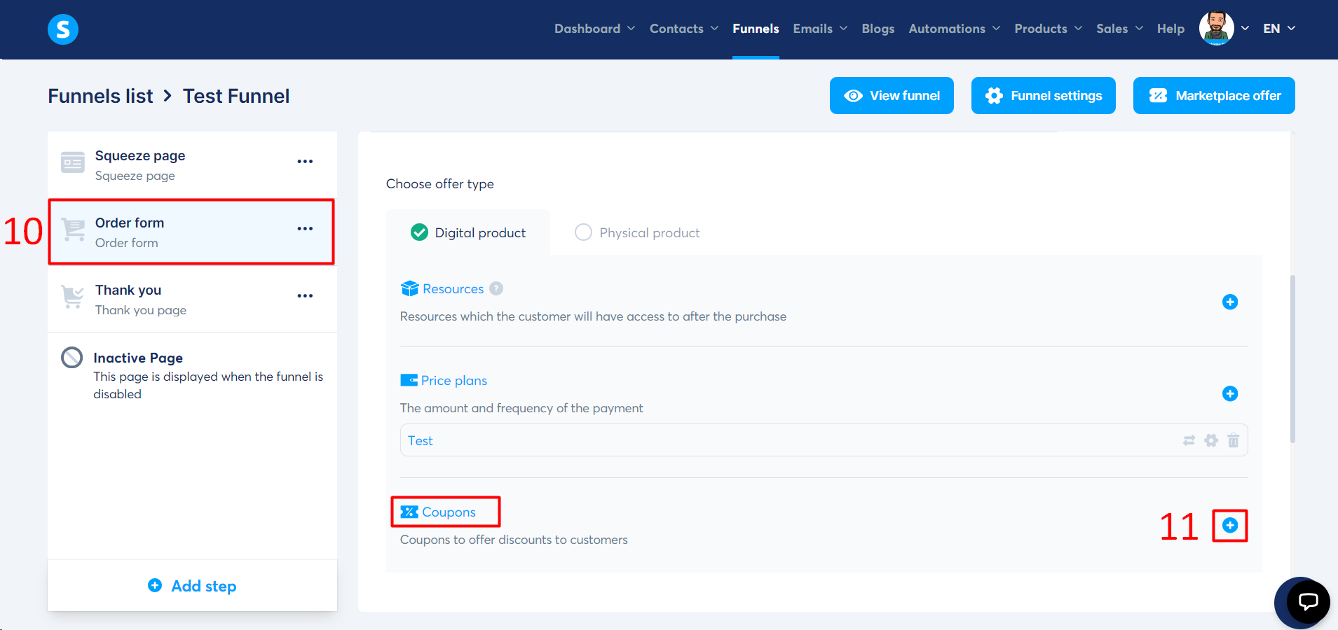 How to create a coupon code and insert it into your order form - Help pages
