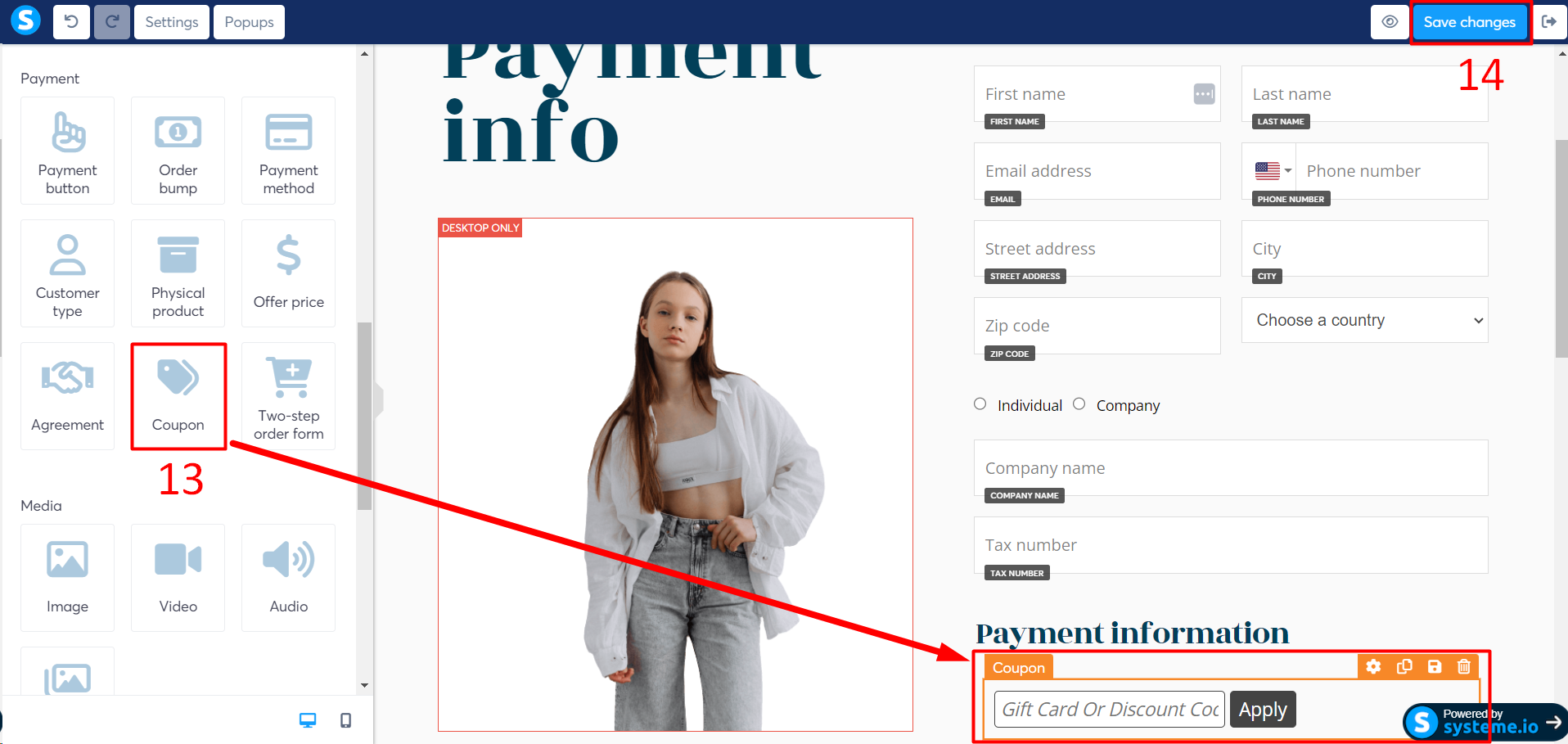 How to create a coupon code and insert it into your order form - Help pages