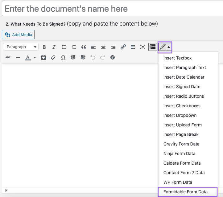 How to Set Up Formidable Forms and WPESignature - WP E-Signature Support & Documentation by ...