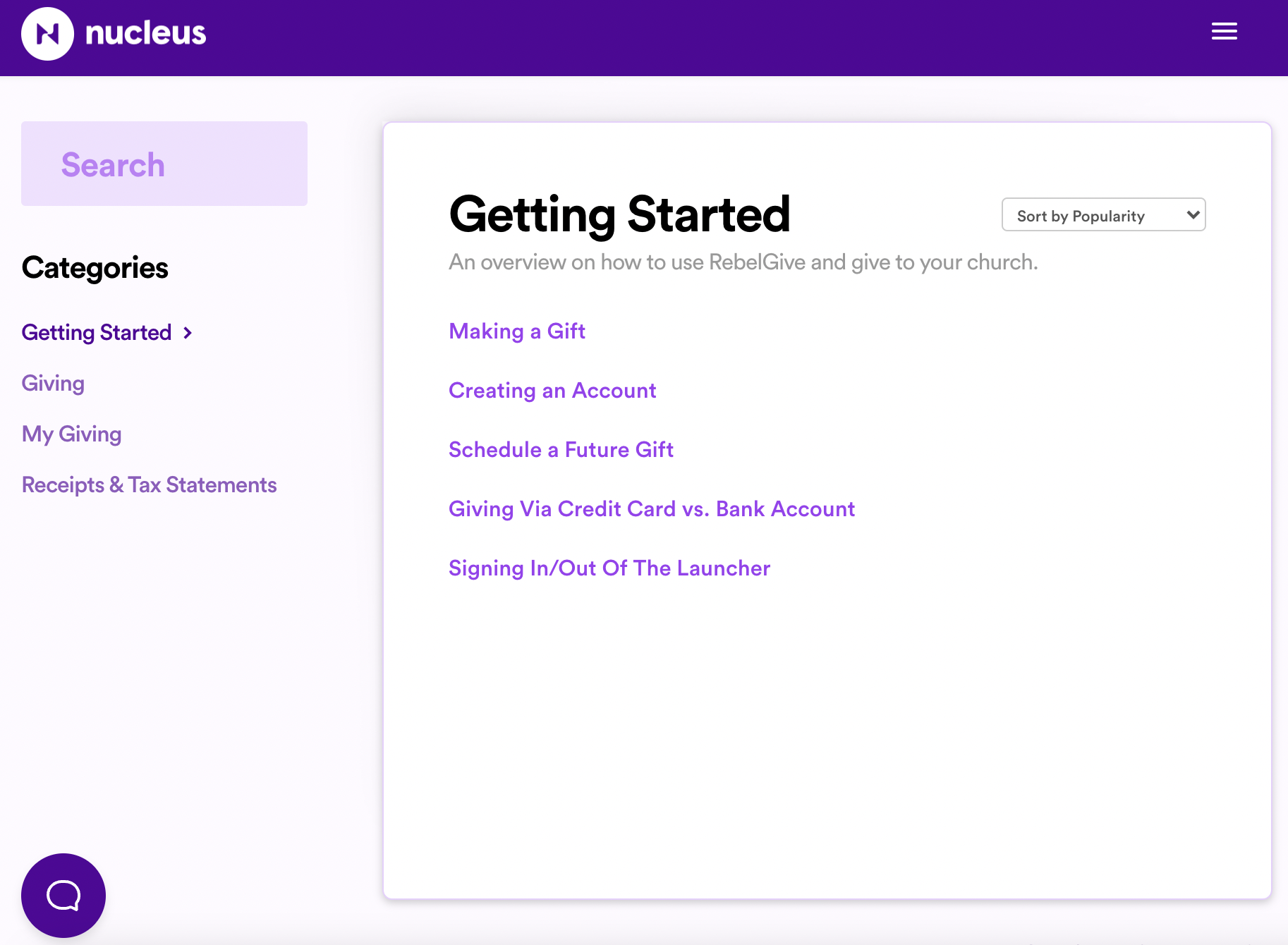 Welcome to Nucleus Giving! - Nucleus 2 - Help Center
