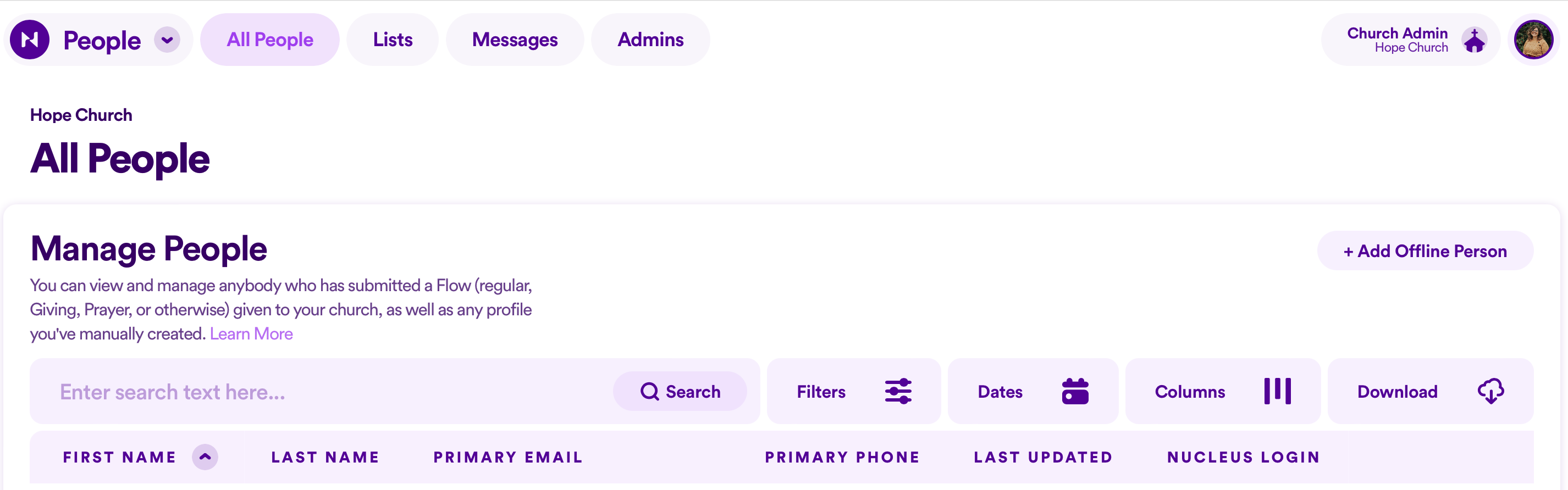 The People Database & Profile Management - Nucleus 2 - Help Center