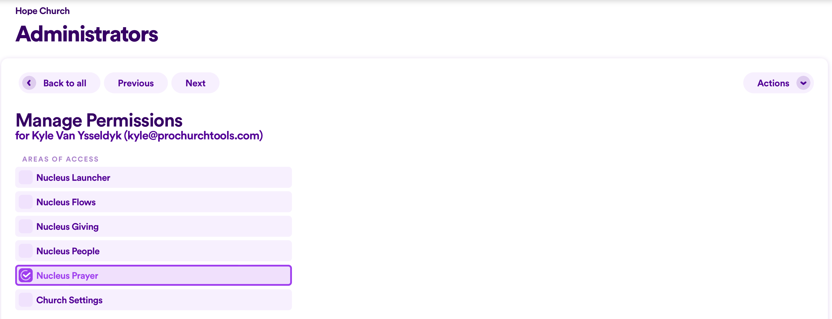 Manage Admins In Nucleus - Nucleus 2 - Help Center