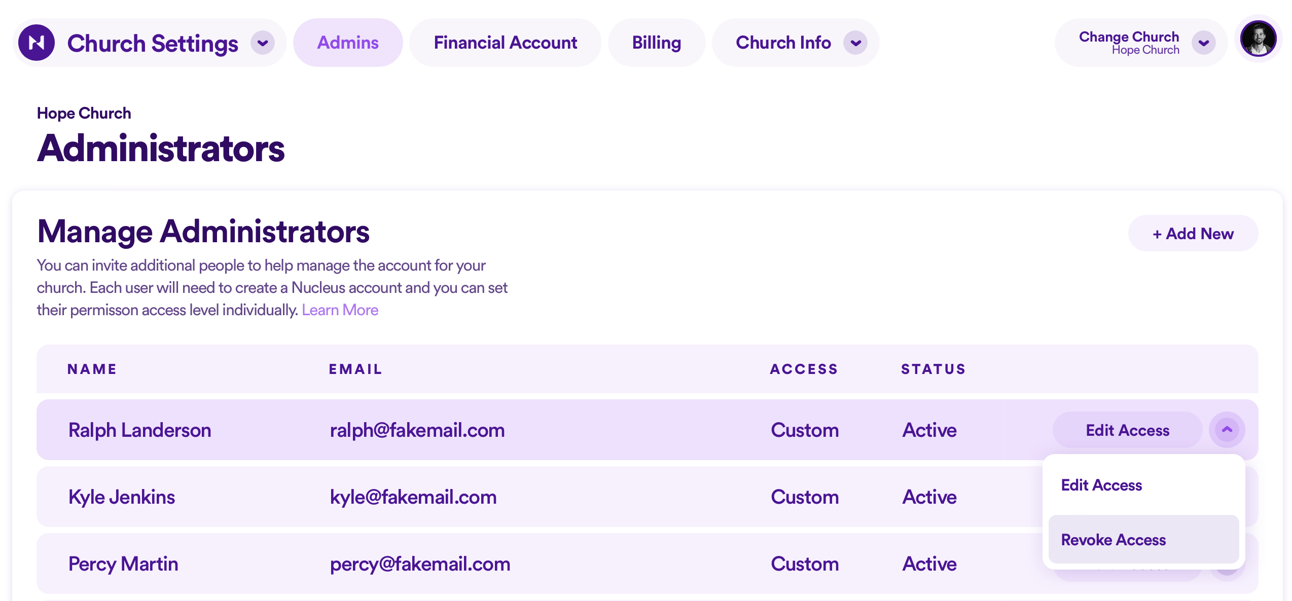 Manage Admins In Nucleus - Nucleus 2 - Help Center