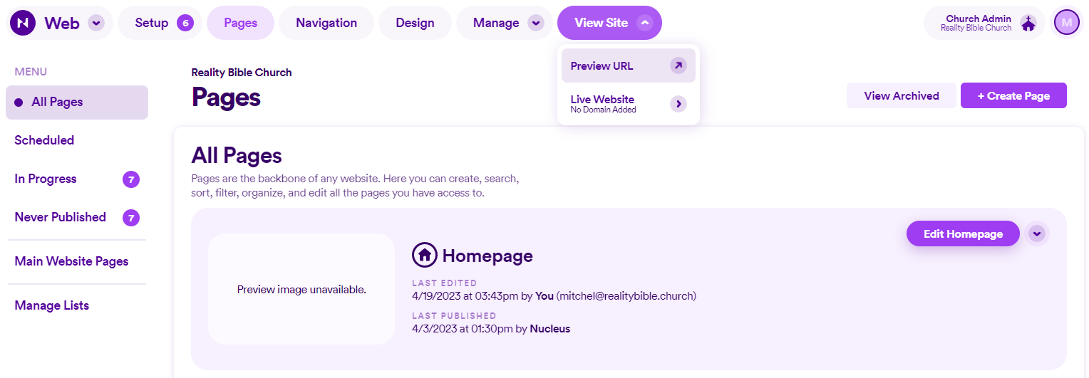 Start With Your Homepage - Nucleus 2 - Help Center