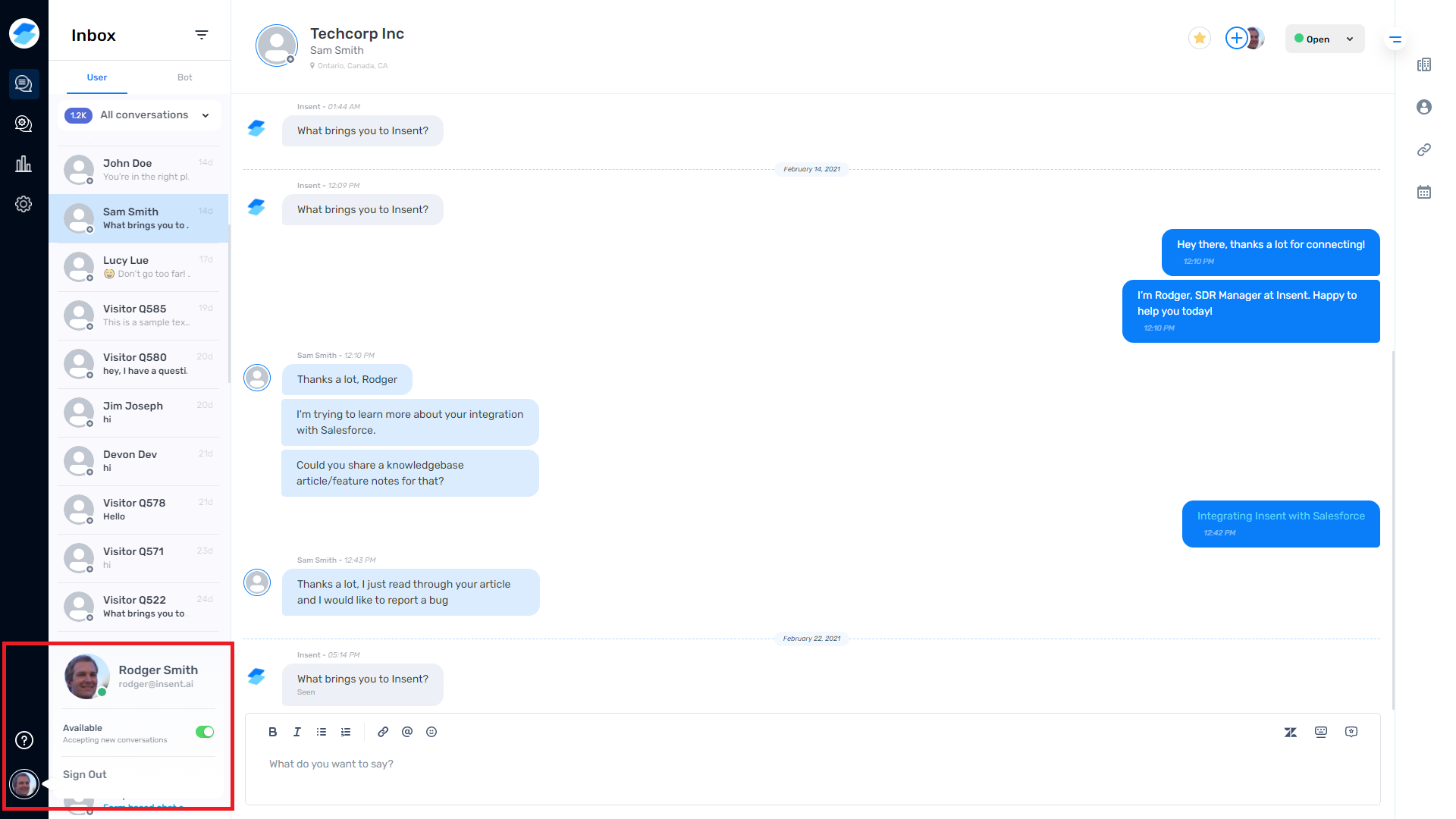 Start using your Inbox - ZoomInfo Chat Knowledge base