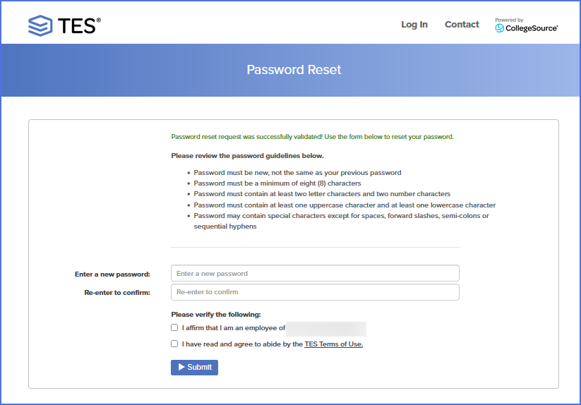Creating a New User Account in TES - TES Support Center