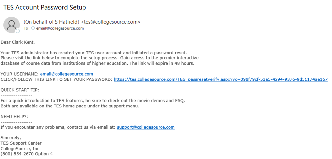 Creating a New User Account in TES - TES Support Center