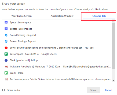 Sound Sharing - Lessonspace Knowledge Base