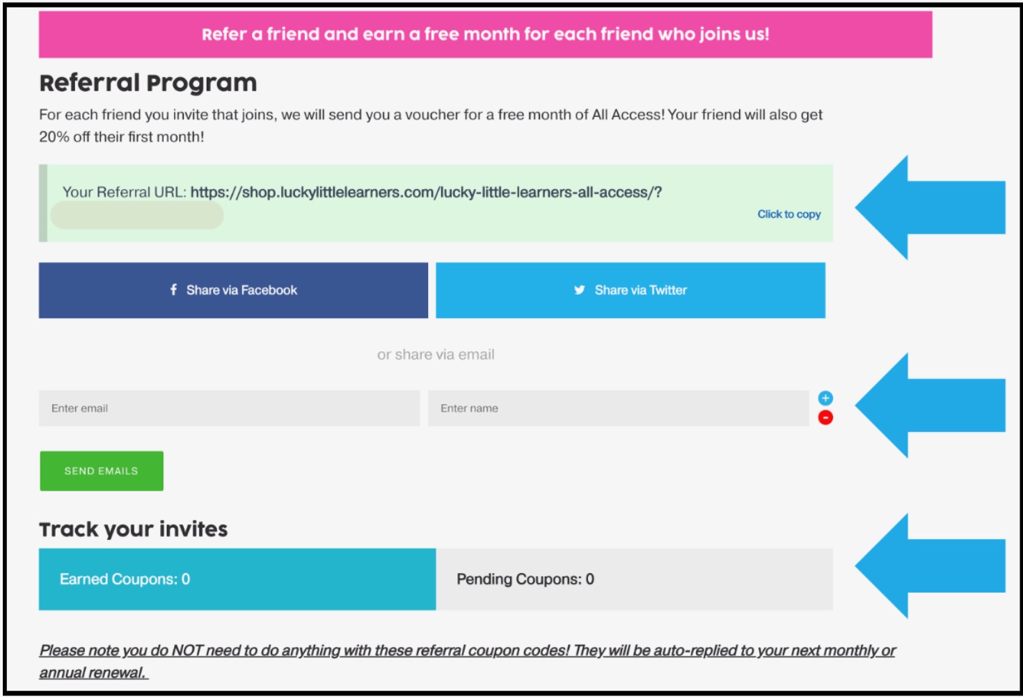 How Do I Refer a Friend to All Access? - Lucky Little Learners Help Site