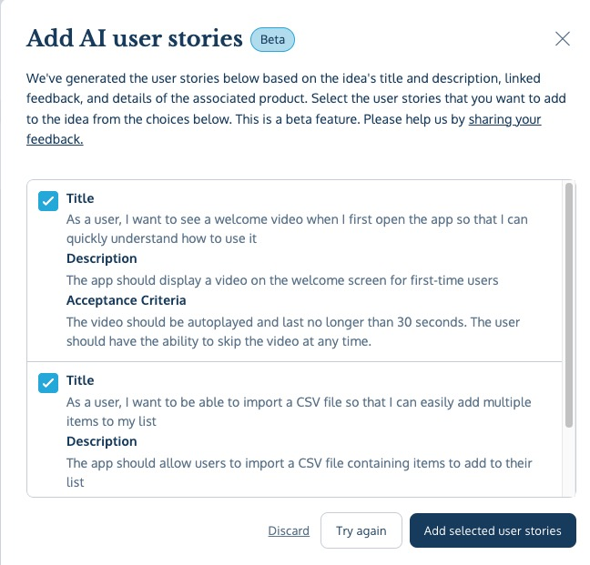 Managing User Stories - ProdPad Help