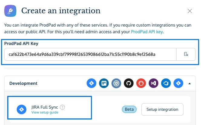 Setting up a Jira Full Sync integration for Jira Cloud - ProdPad Help