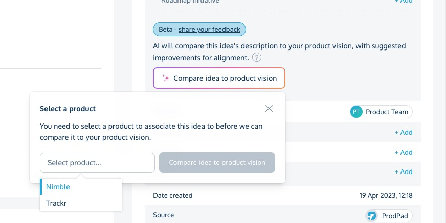 Idea attributes and fields - ProdPad Help