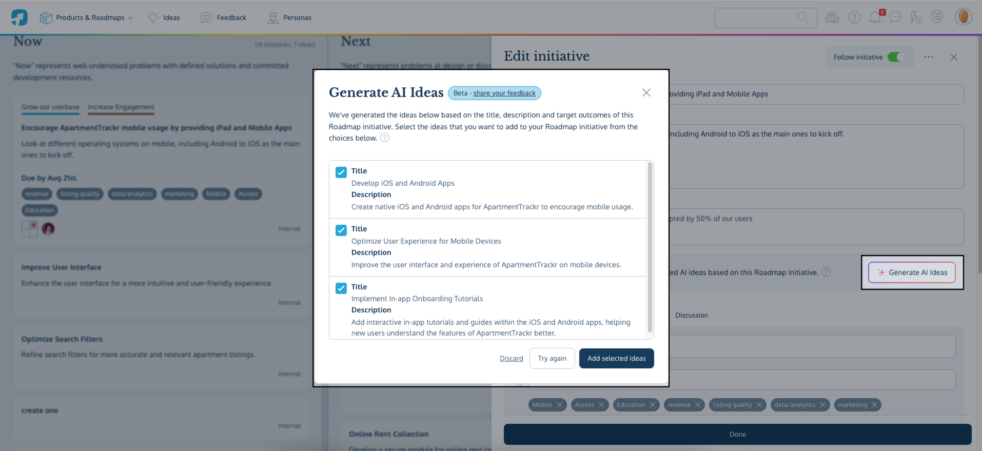 Add Ideas - ProdPad Help