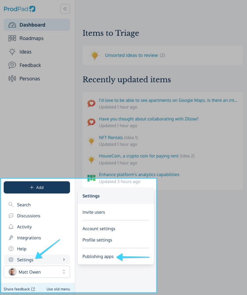 Introducing ProdPad's new navigation bar! - ProdPad Help