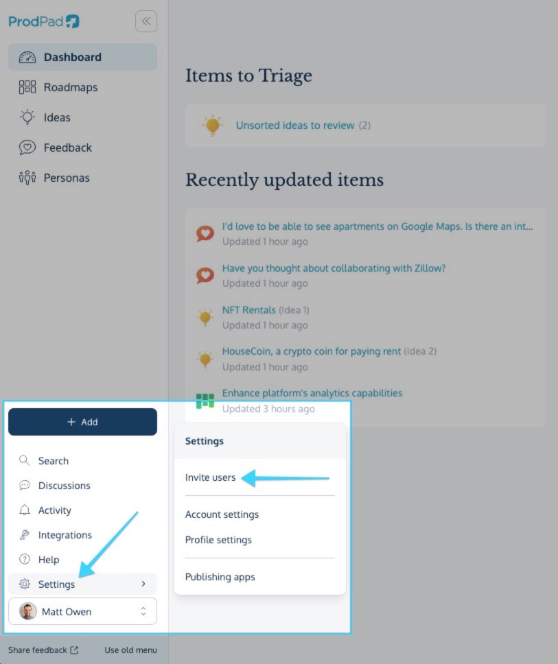 Introducing ProdPad's new navigation bar! - ProdPad Help