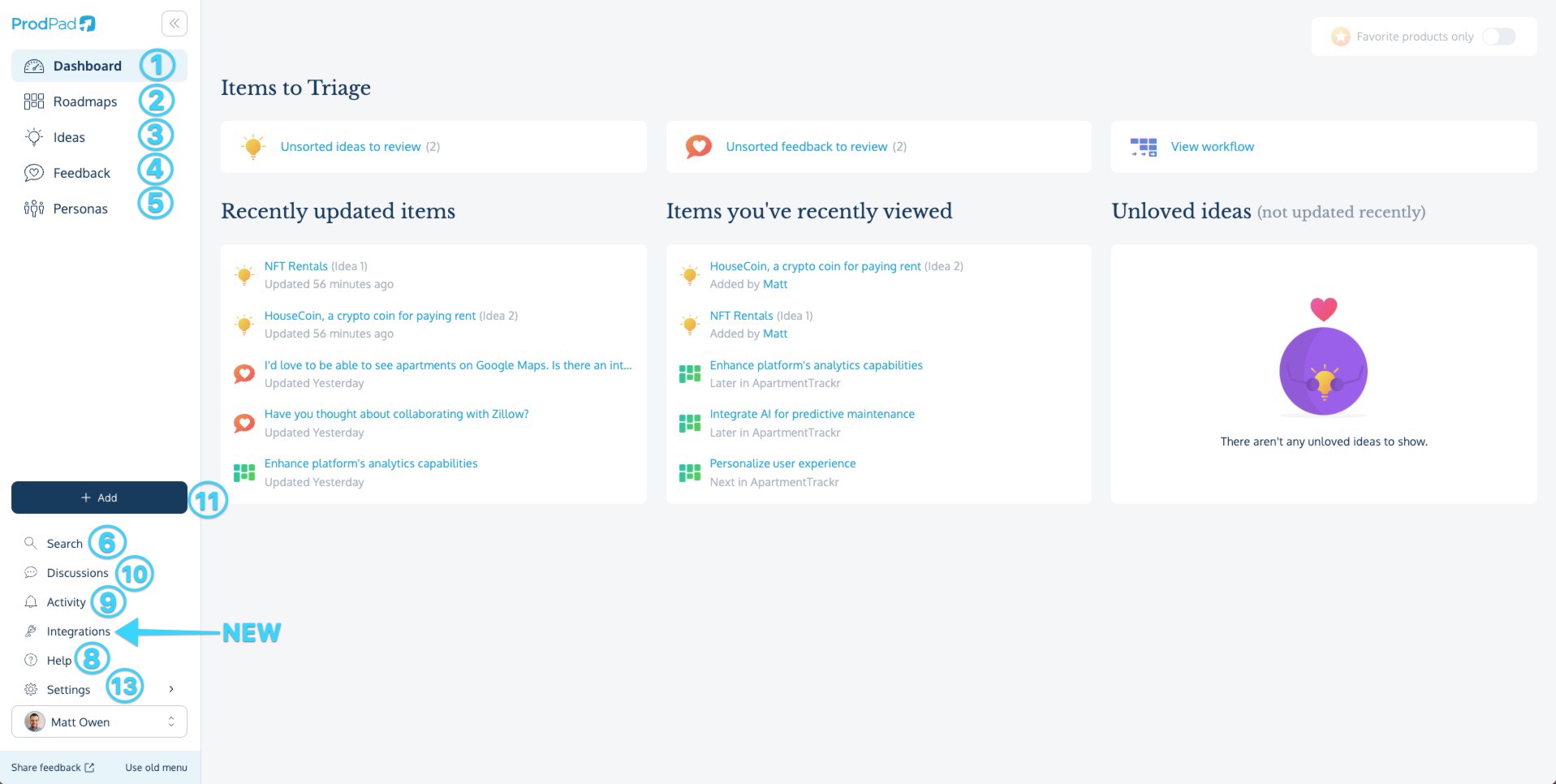 Introducing ProdPad's new navigation bar! - ProdPad Help