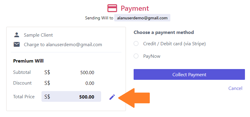 Why is there a payment page for CEP account and how do I edit the price ...