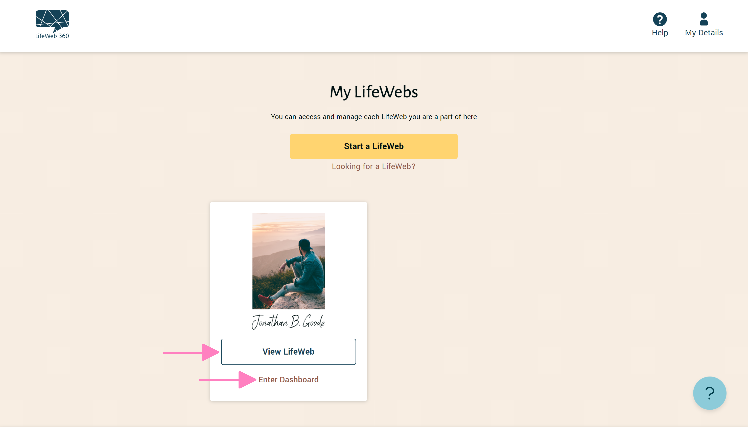 How do I find a LifeWeb? - LifeWeb 360 Knowledge Base
