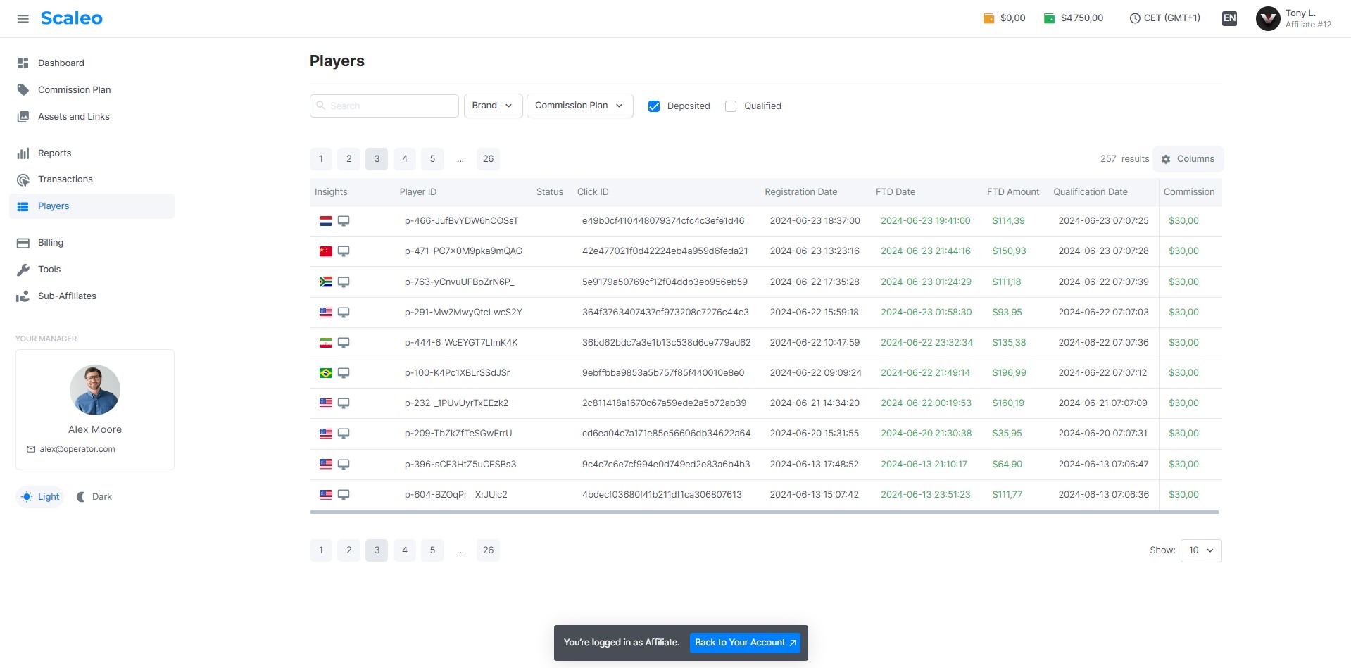 Operator Platform - Affiliate Access - Scaleo Help Center