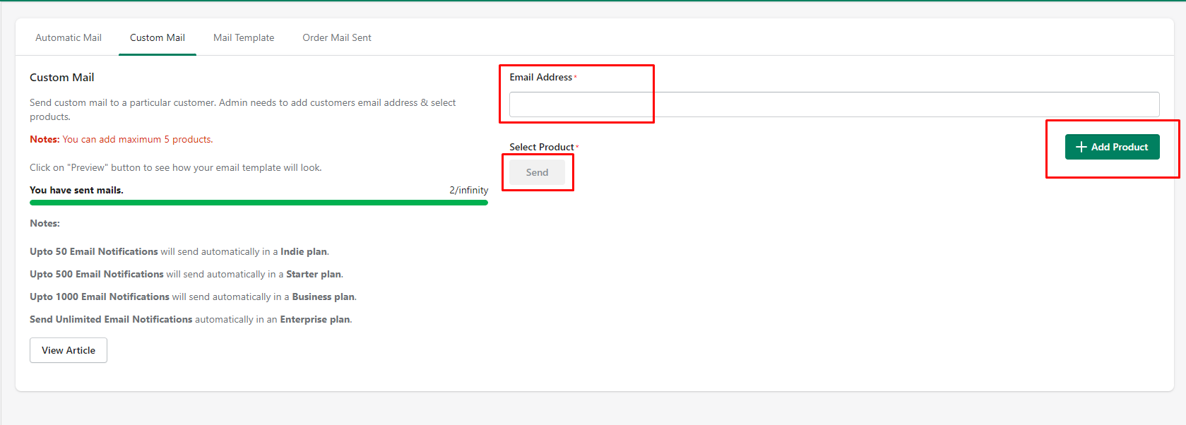 How to send Manually Email Requests? - WebContrive