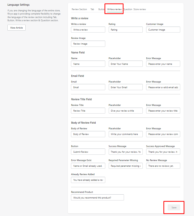 Language Settings - WebContrive