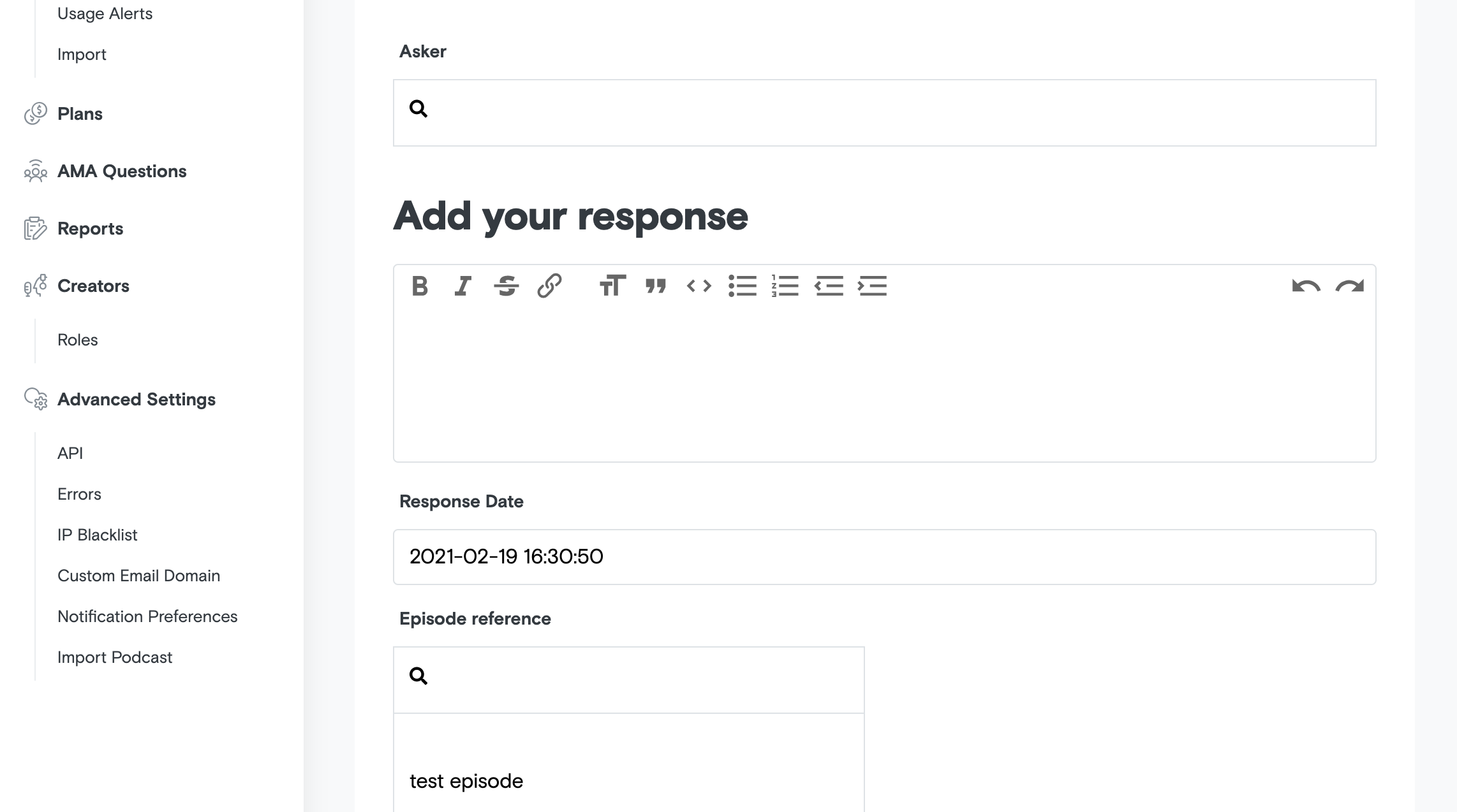 Setting Up AMAs - Supercast Knowledge Base