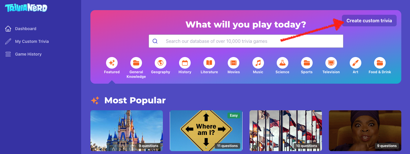 How to Access Custom Trivia Builder - QuizBreaker Knowledge Base