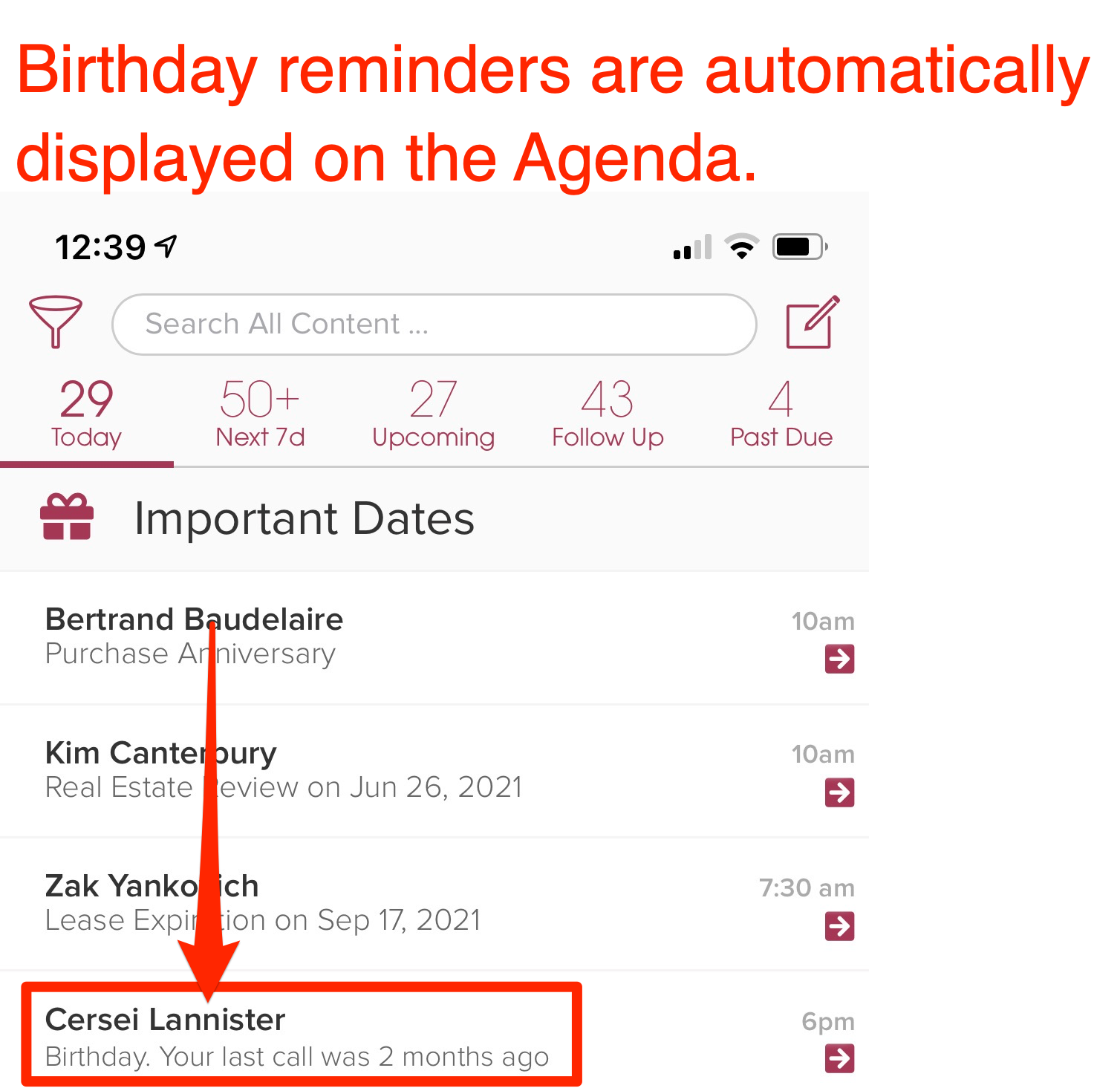 Birthday Reminders - Cloze Help Center