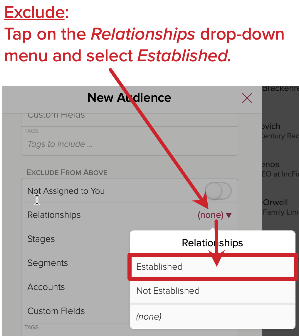 How do I create an audience based on people I want to get to know ...