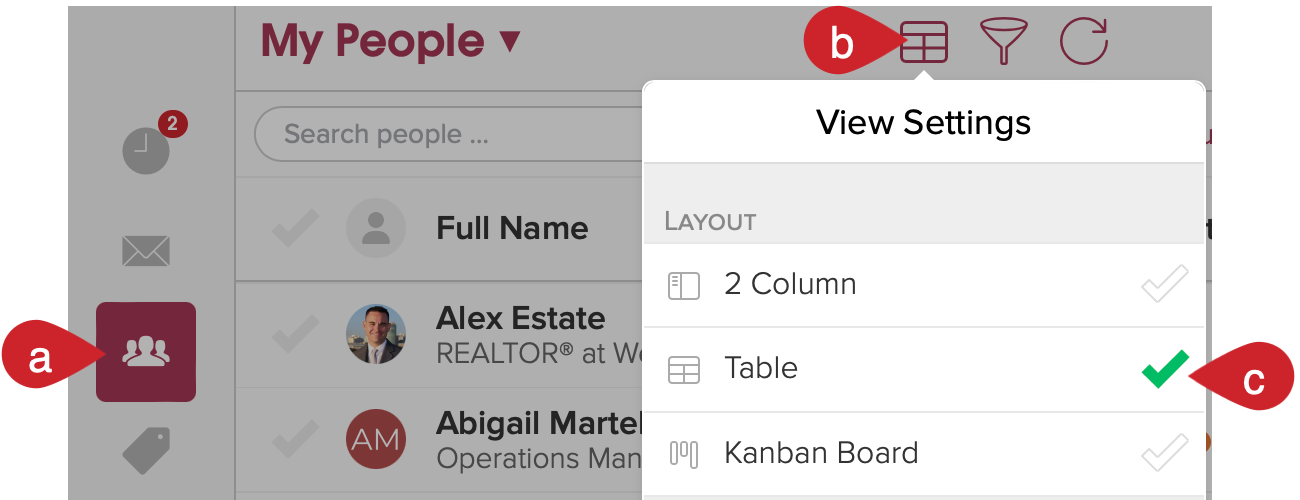Table View - Cloze Help Center
