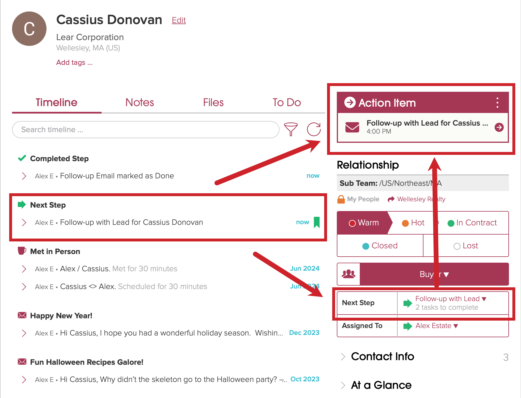 How to Use a Template Attached to a Next Step - Cloze Help Center