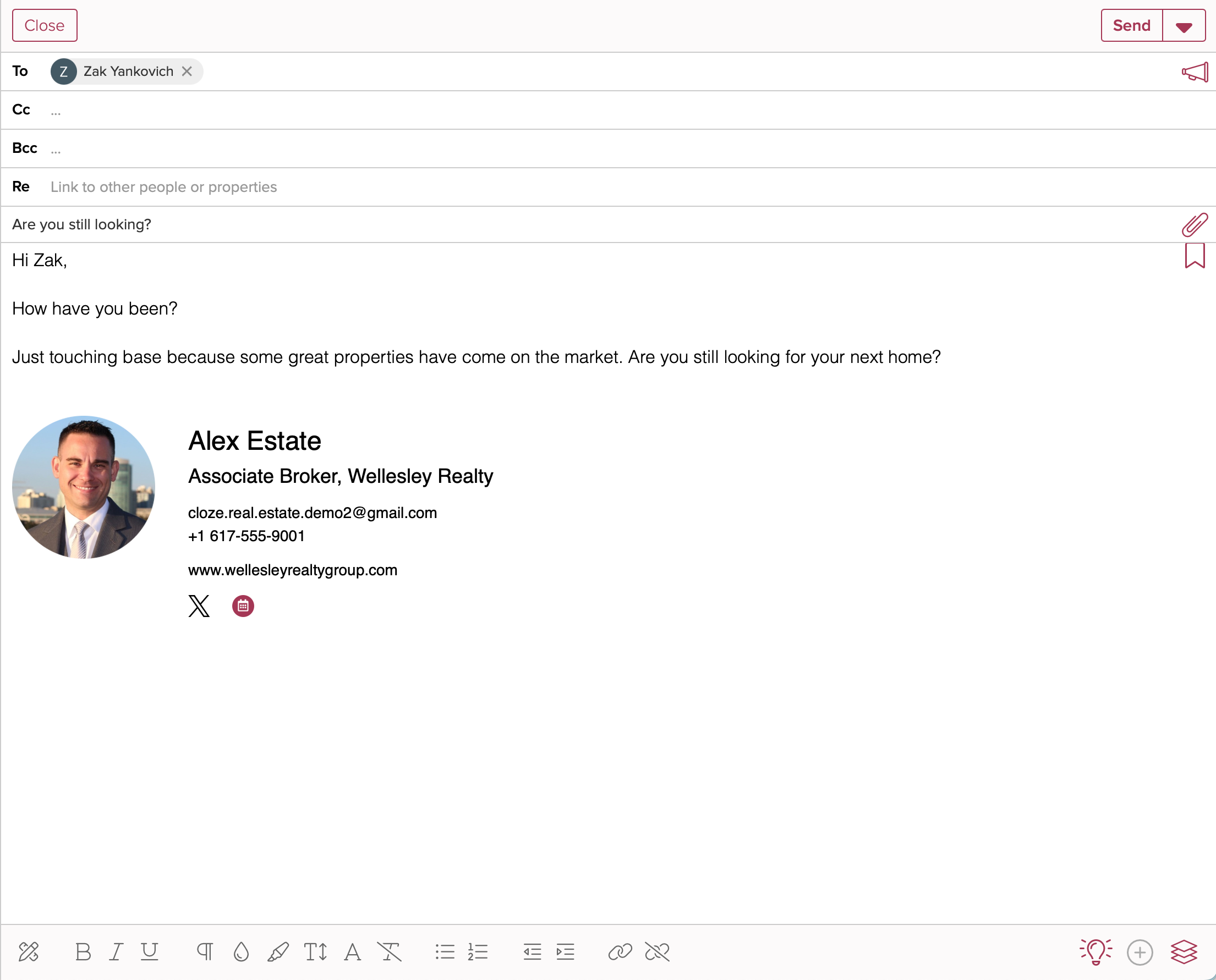 How to Use a Template Attached to a Next Step - Cloze Help Center