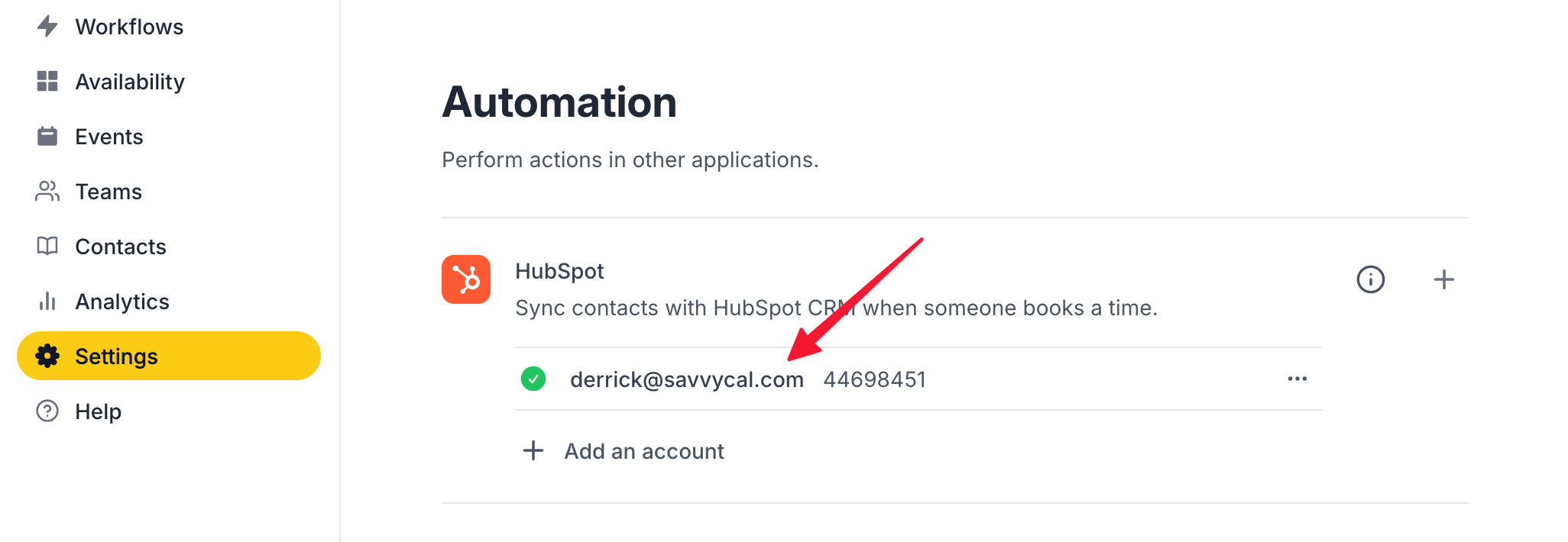 Integrating with HubSpot - SavvyCal Help