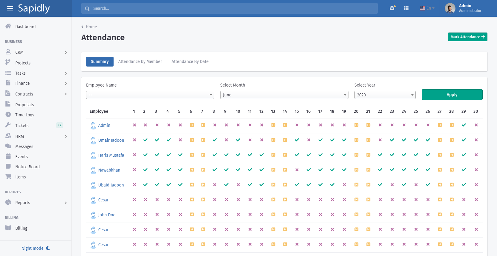 Managing Attendance - Agiled Knowledge Base