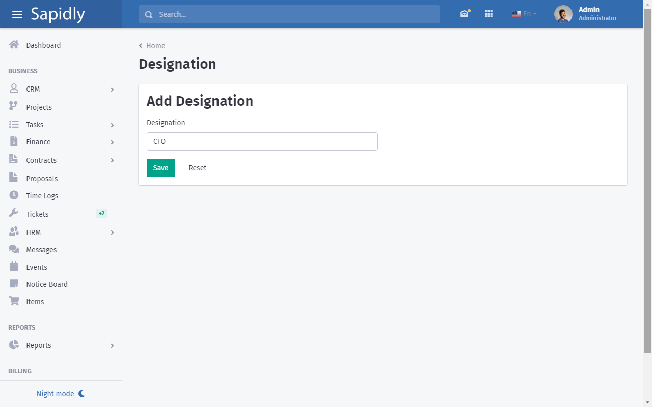 Managing Designations/ Positions - Agiled Knowledge Base