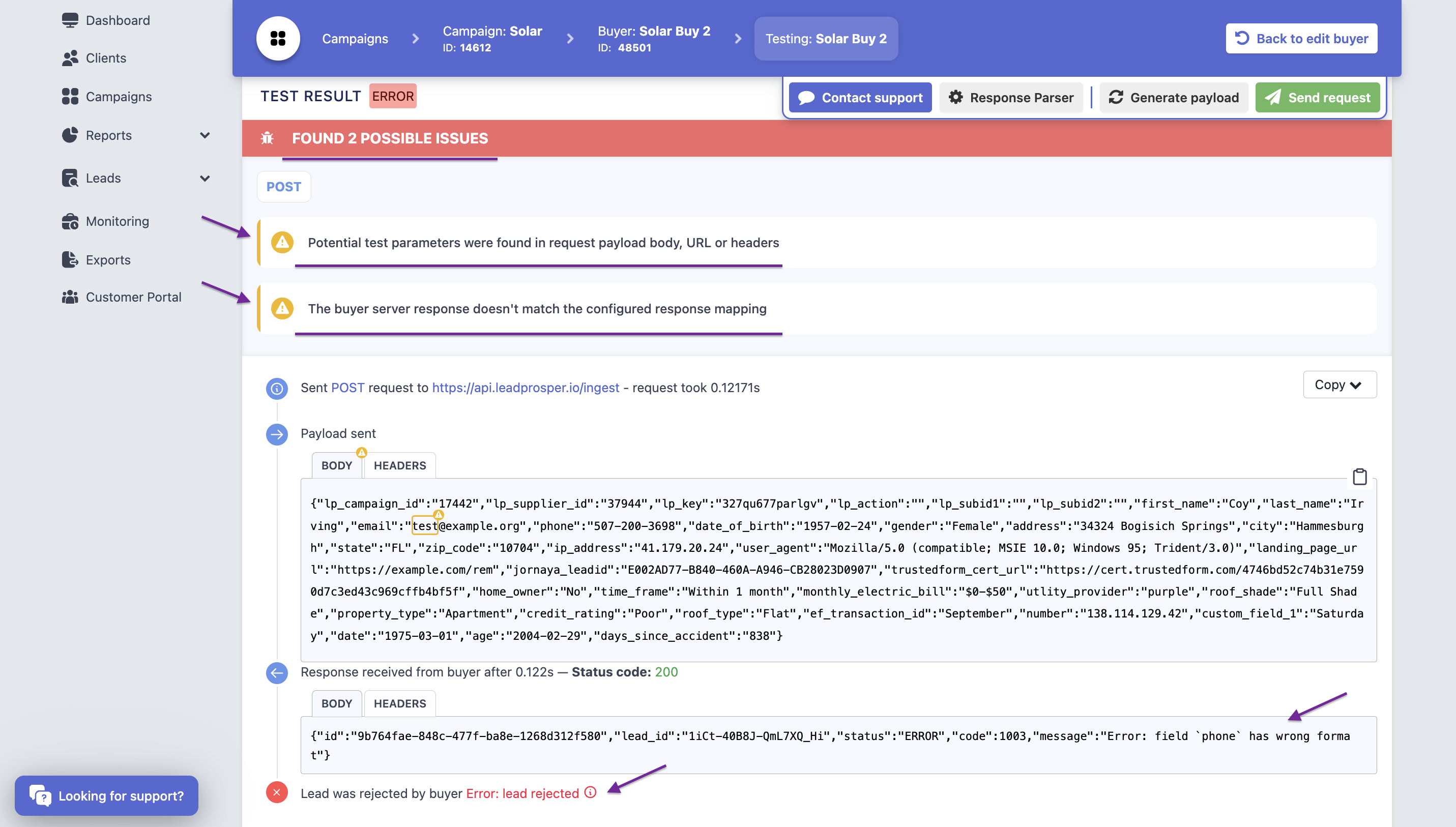 Utilizing Lead Prosper's Test Buyer Tool - Lead Prosper Knowledge Base