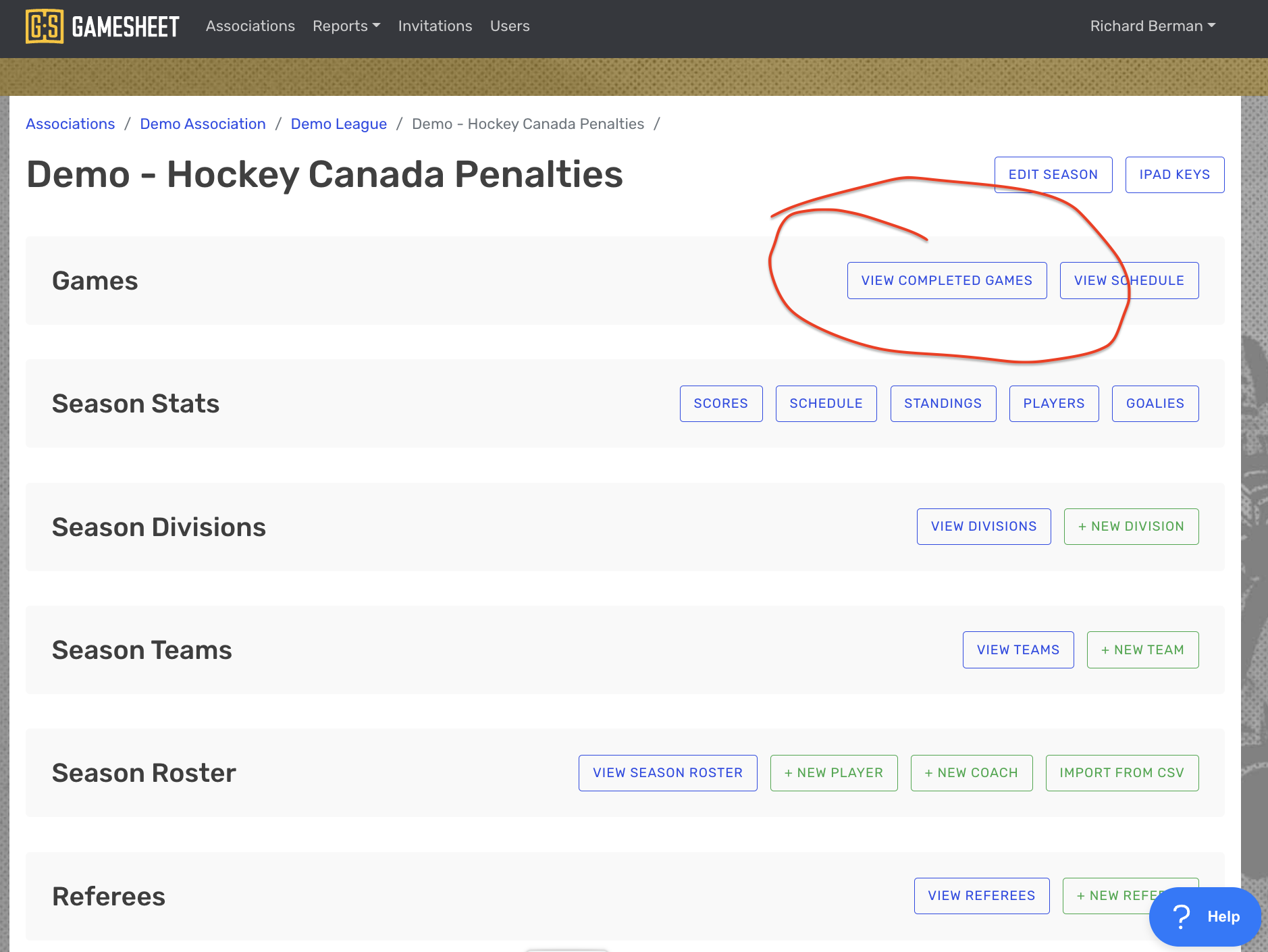 Viewing and Printing Completed Score Sheets - GameSheet Inc. Knowledge Base