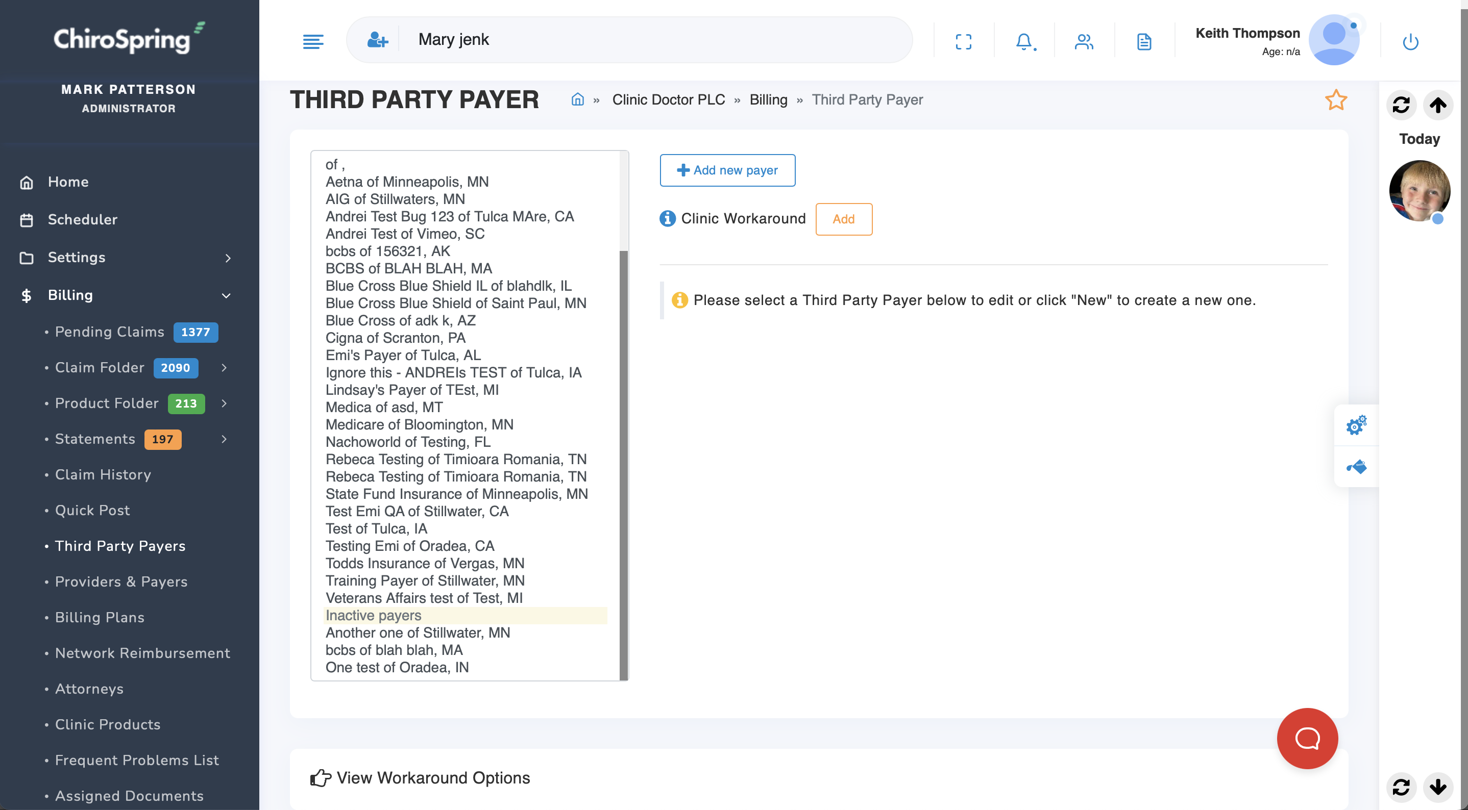 How to add payers into your Third Party Payer list - ChiroSpring 360 Help Center