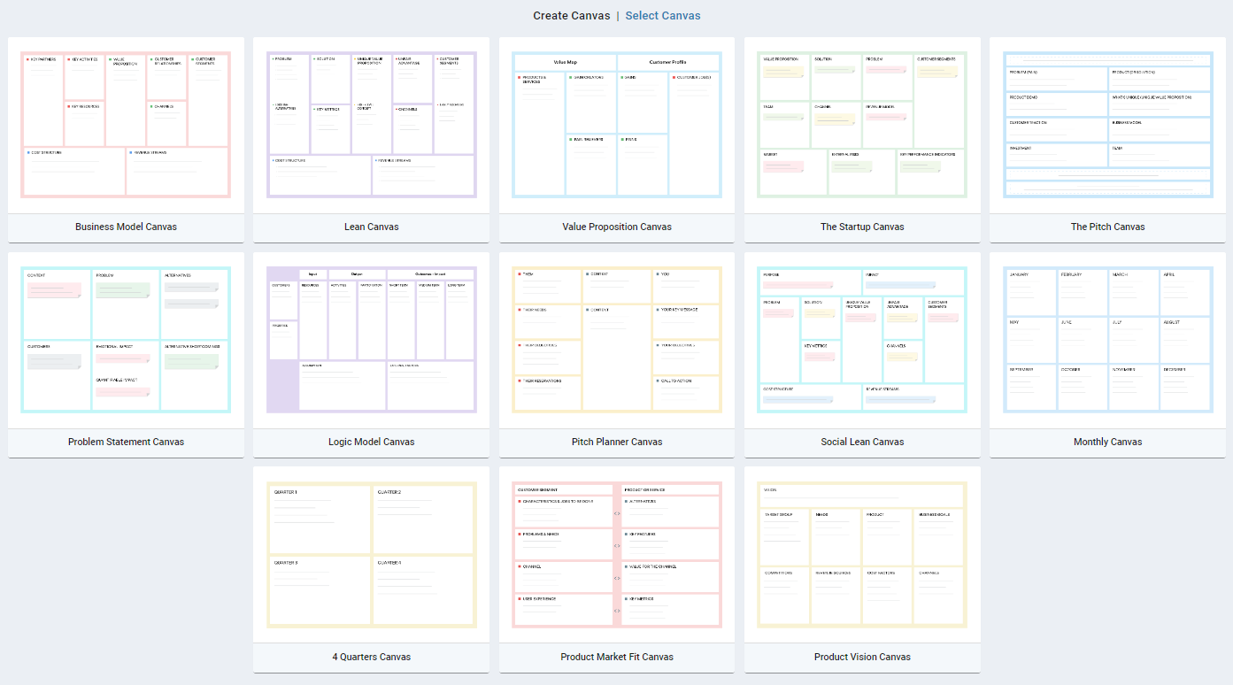 Creating a Strategic Planning Canvas - Help Center | Upmetrics