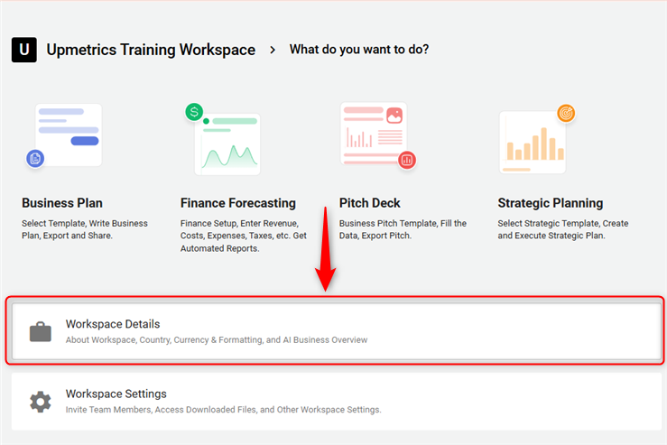 How to rename a Workspace? - Help Center | Upmetrics