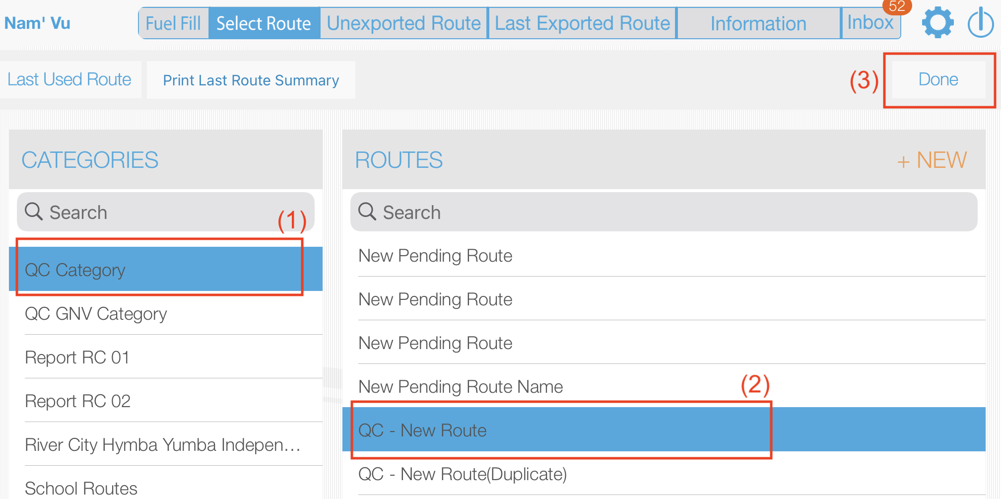 App for driver - starting a route - You have questions, we have answers