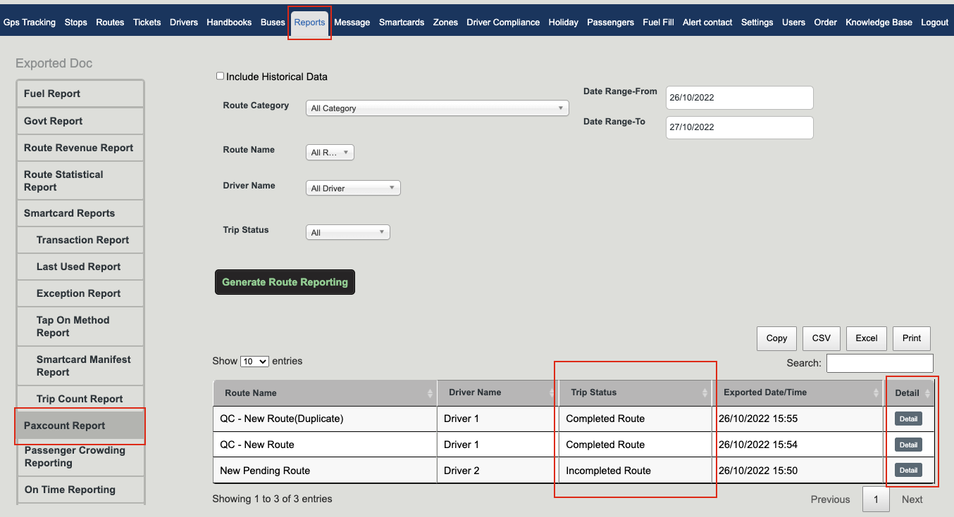 Route reporting - You have questions, we have answers
