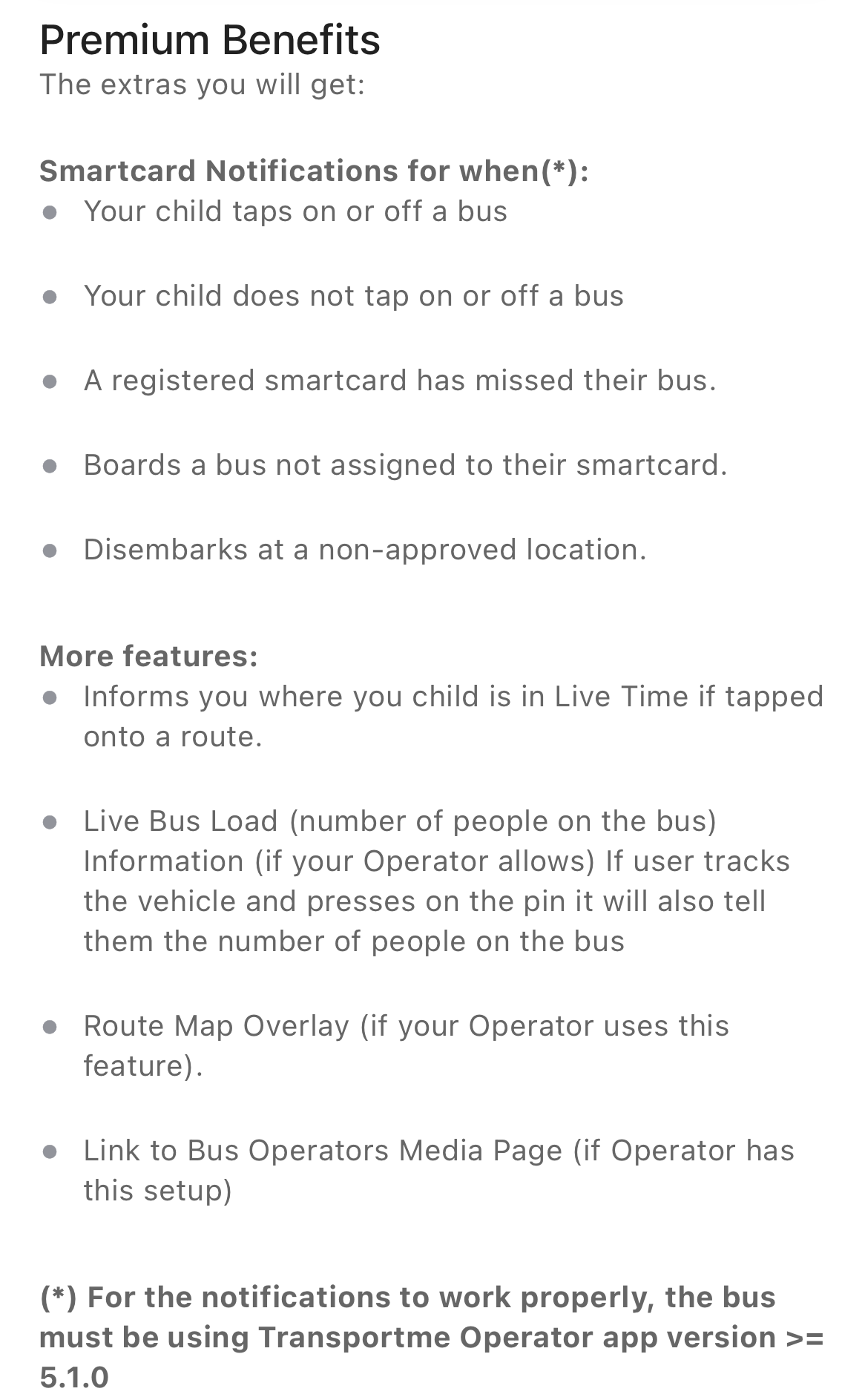 Transportme™ Passenger app - settings - You have questions, we have answers