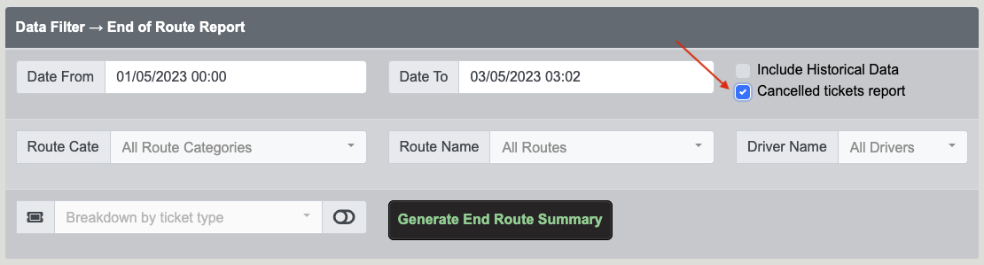 Cancelled Tickets Report - You have questions, we have answers