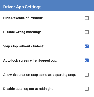 Configurations/Settings for Driver app - You have questions, we have ...