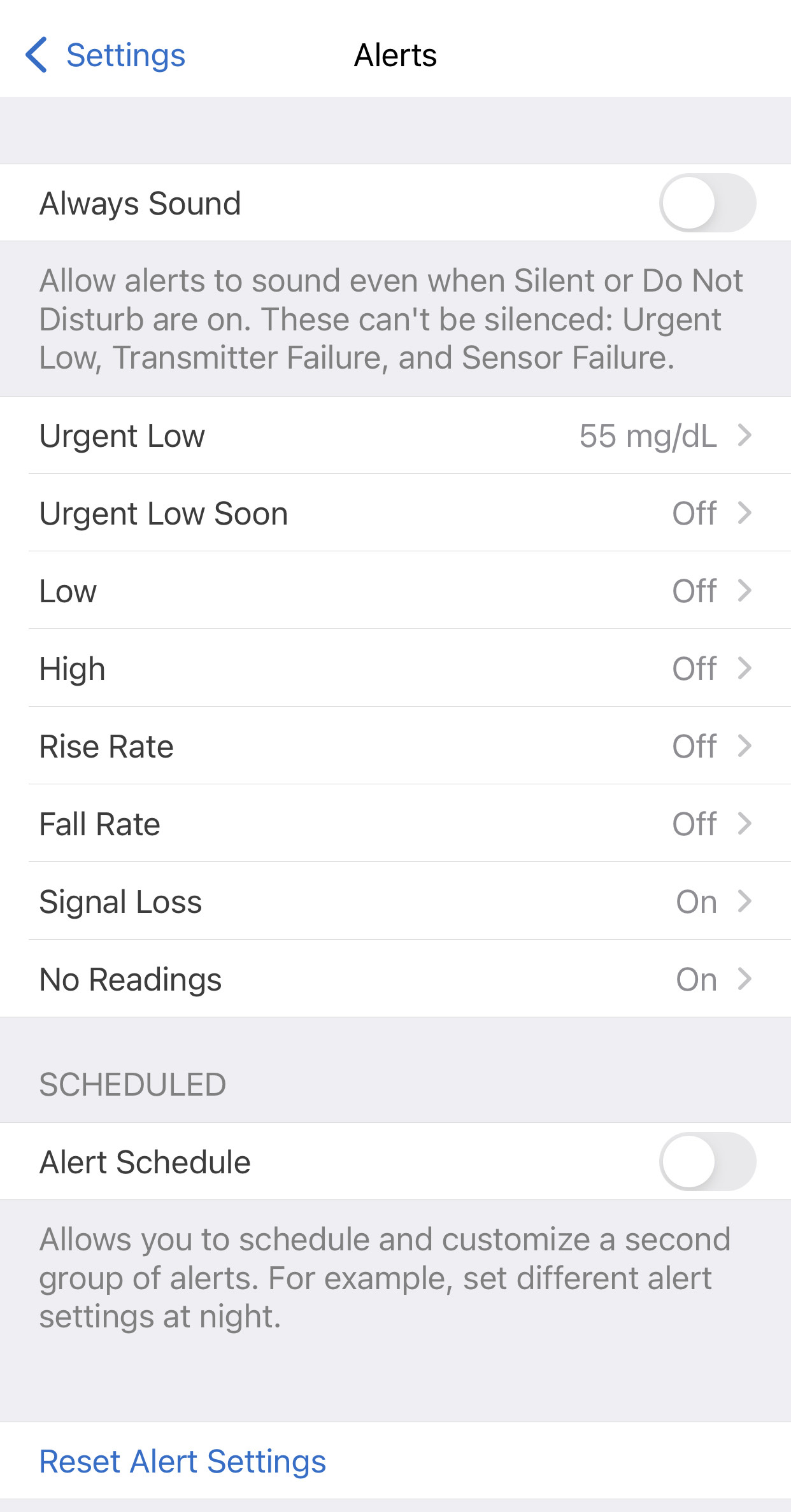 Dexcom G6 Setup Step 5 Turn Off Dexcom App Alerts Levels Support