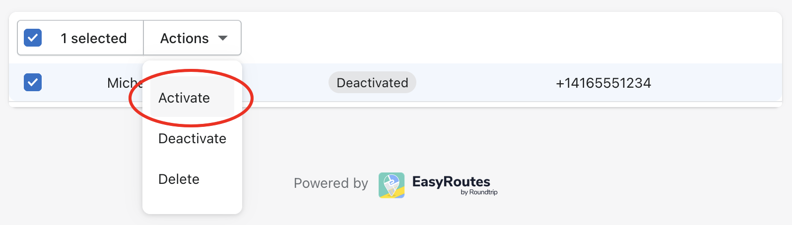 How do I activate / deactivate drivers? - Roundtrip - Help Center