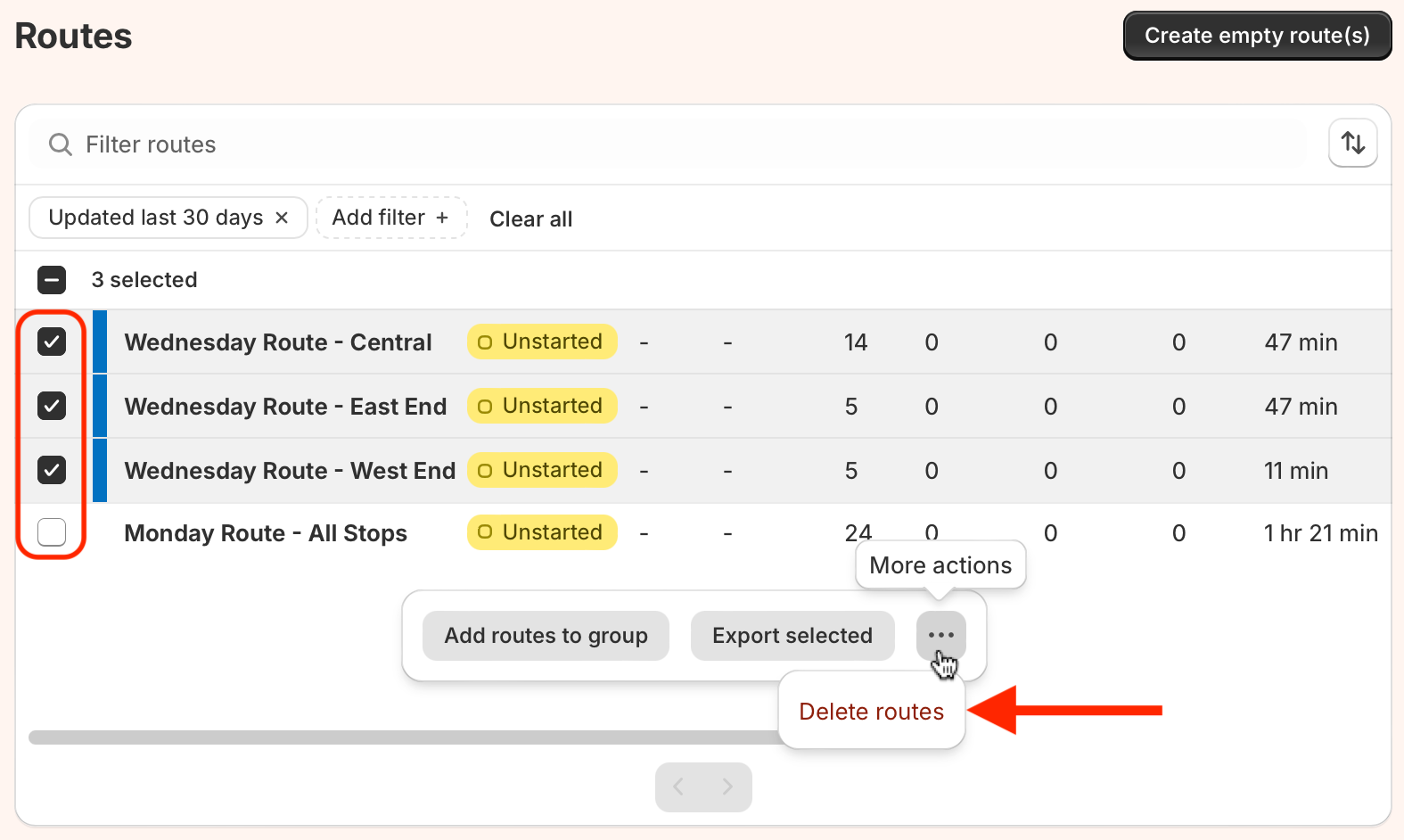 How do I delete routes from my route history? - Roundtrip - Help Center