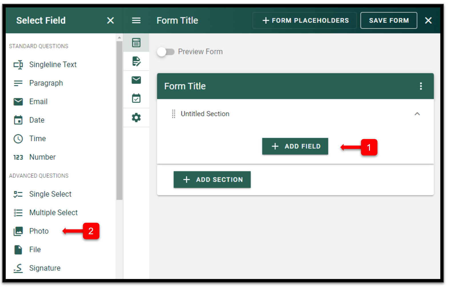 Create a Photo Field in a Form - UtiliSync